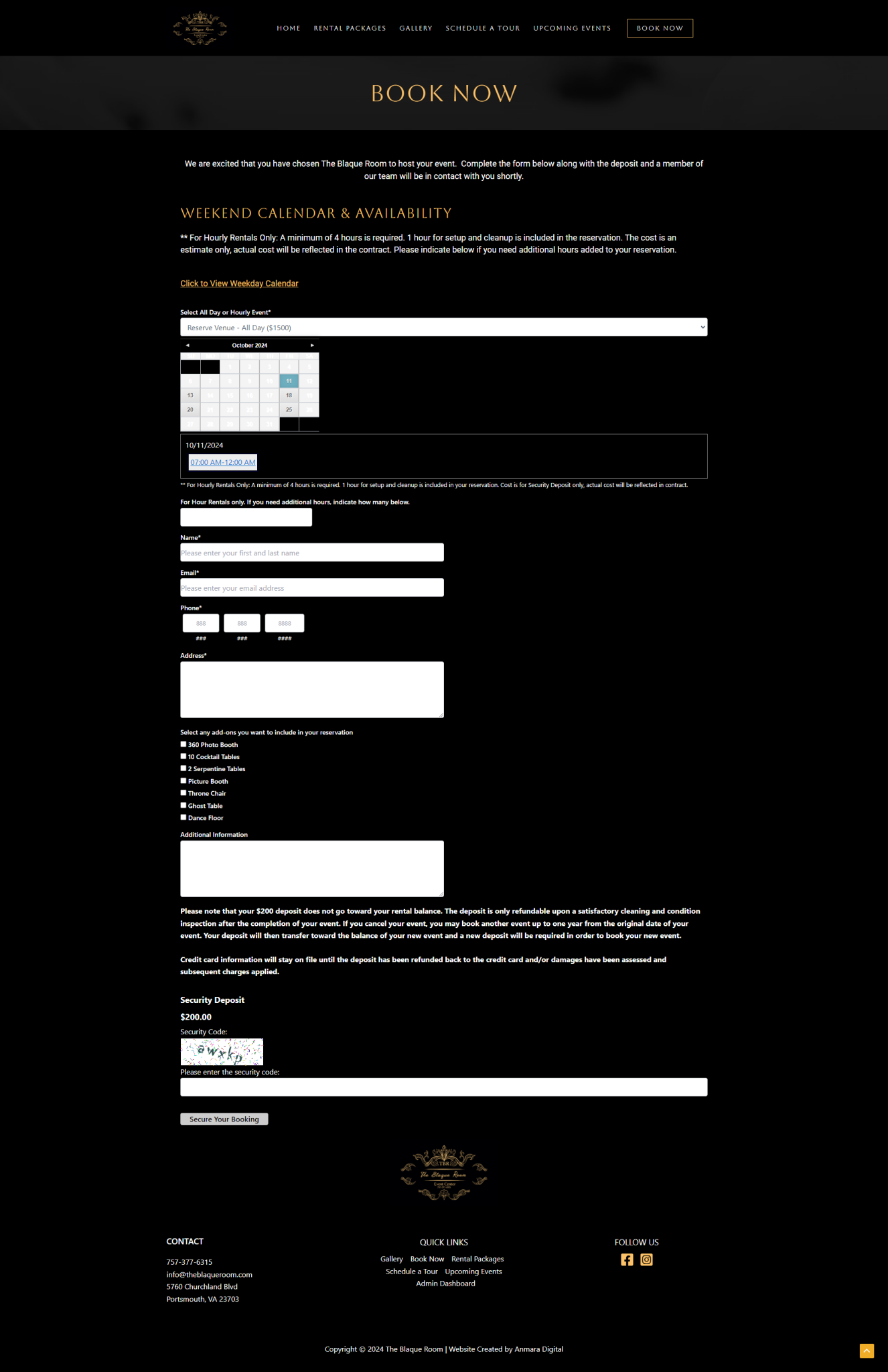 Creating an All-in-One Booking Platform for The Blaque Room - Anmara ...